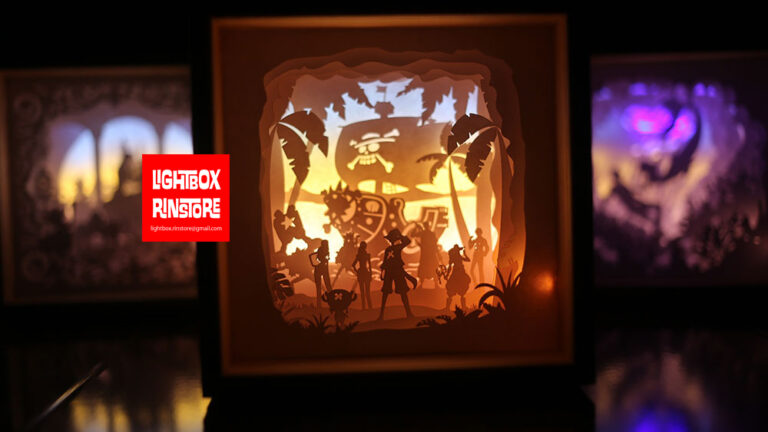 The One piece Paper cut lightbox Template paper light box template ...