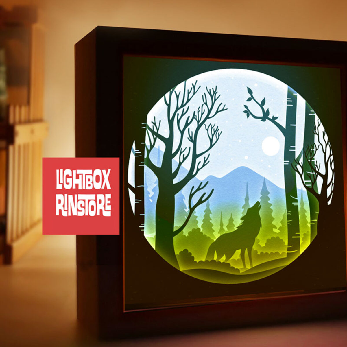 Indonesia paper light box template, shadow box template, shadow box art ...