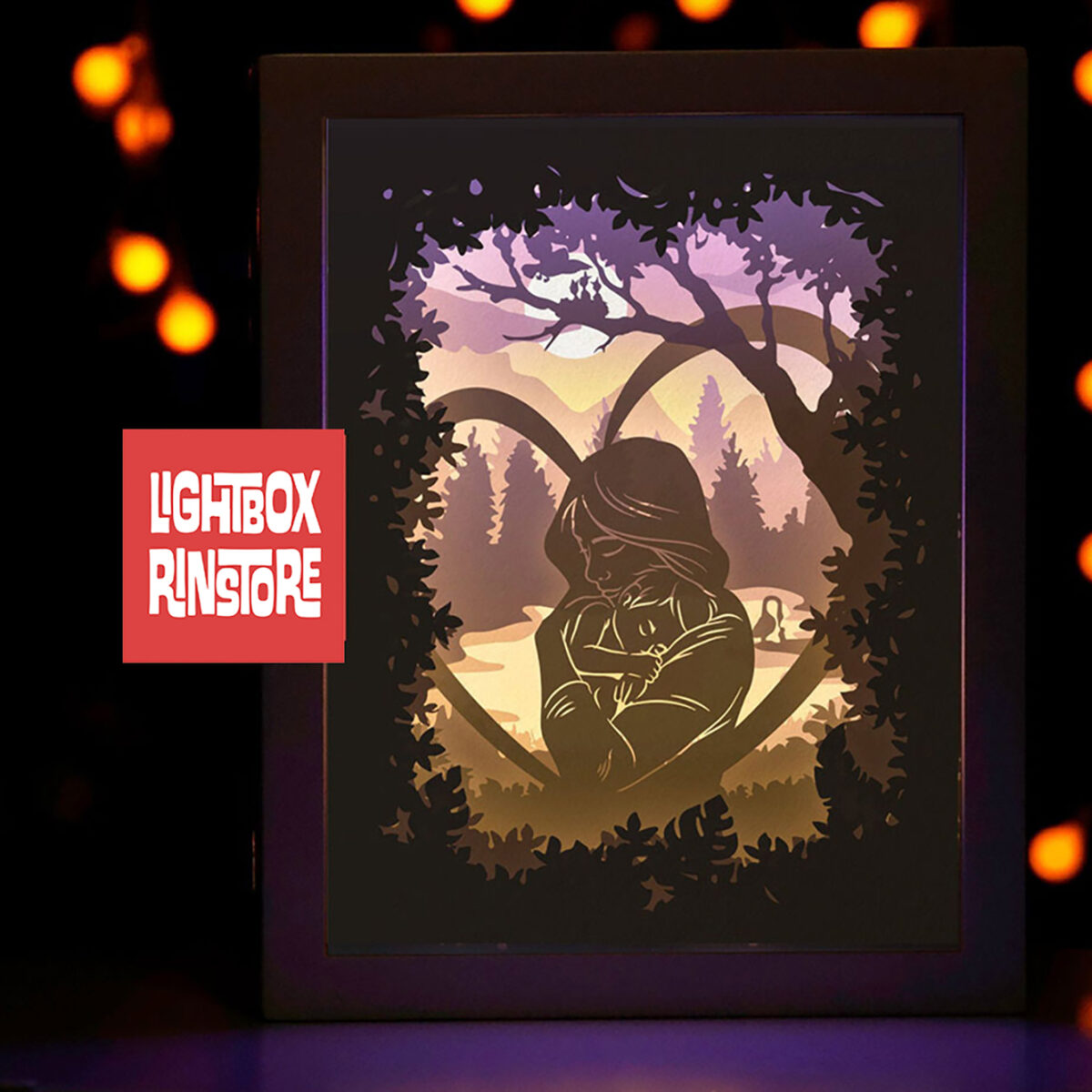 Gifts for mom paper light box template, shadow box template, shadow box ...