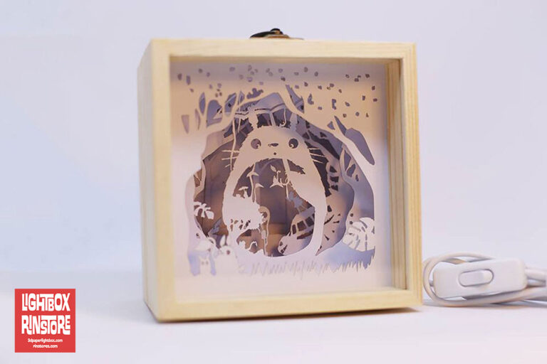 Totoro paper light box template, shadow box template, shadow box art ...
